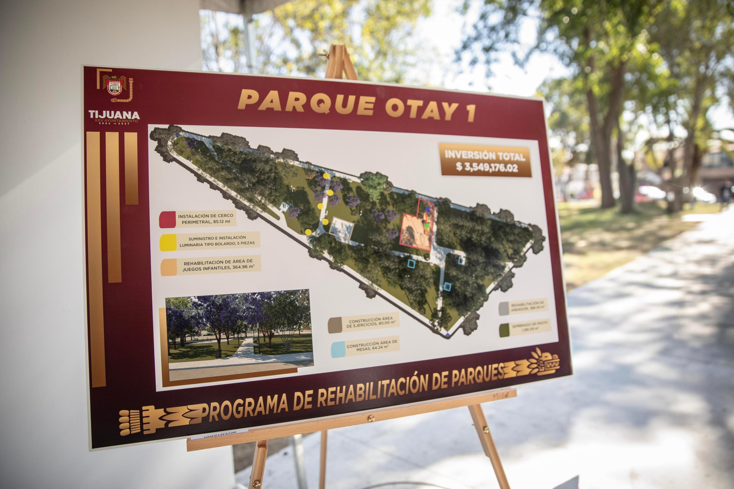 Supervisa Ismael Burgueño avance en rehabilitación del Parque Otay I ...