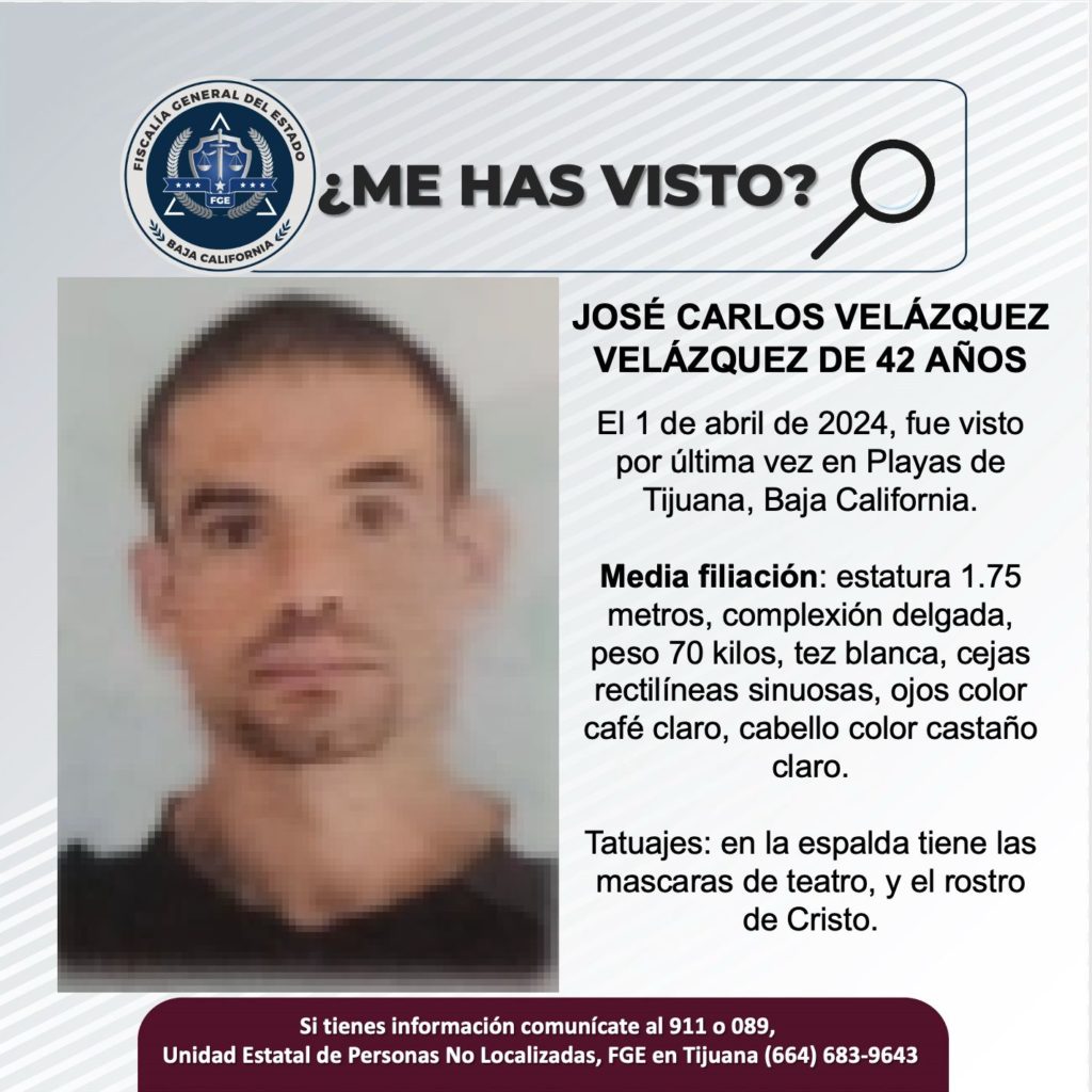 PESQUISA DE JOSÉ CARLOS VELÁZQUEZ VELÁZQUEZ DE 42 AÑOS - Tijuana Última ...
